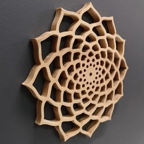 AMADEA Dřevěná mandala na zavěšení, masivní dřevo, průměr 30 cm, tl. 20 mm