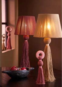 Stolní lampa v cihlové barvě s textilním stínidlem (výška 58 cm) Espino – Light &amp; Living