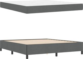 Postel s boxspringem Tmavě šedá 180 x 200 cm textil 3398879