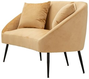 Designová pohovka Caerwyn 137 cm hnědá / černá