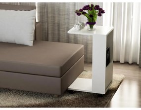 Asir | Odkládací stolek AFITAB 73x42 cm bílá | AS0925