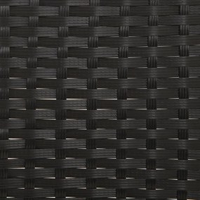 vidaXL 2místná zahradní lavice s poduškami polyratan [319490] Barva: Černá a krémová