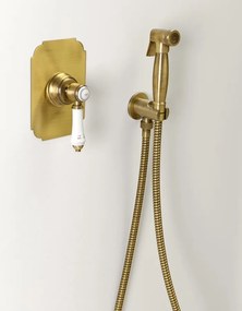 Reitano Rubinetteria Reitano Rubinetteria, Bidetová sprcha retro s hadicí a držákem sprchy s vyústěním, bronz, 9106