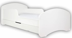 MAXMAX Dětská postel se šuplíkem 140x70cm BÍLÁ + matrace ZDARMA!