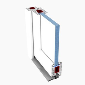 Solid Elements Vchodové dveře Hanna In, 90 P, rozměr vč. zárubně: 1000 × 2100 mm, plast, pravé, bílé, prosklené
