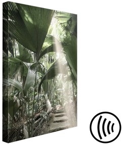 Obraz Světelný paprsek (1-dílný) svislý - Krajinný obraz tropické vegetace