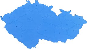Vylen Slepá pěnová mapa České republiky  Modrá