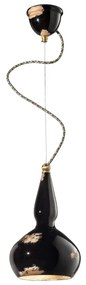 Vintage závěsná lampa Ginevra v černé barvě