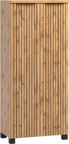 XXXLutz MIDI SKŘÍŇKA, černá, dub wotan, 60/130/35 cm Held - Online Only koupelnové skříňky - 000307017909