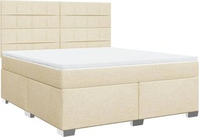 Box spring postel s matrací krémová 180x200 cm textil 3292872