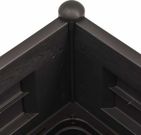 Vyvýšený záhon PP antracitový 100 x 43 x 35 cm 313977