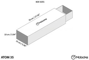 Mclocks Designové stolní hodiny AT317 Atom 35cm