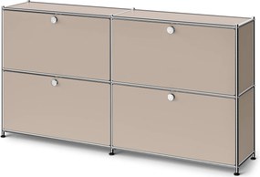 Tchibo - Kovová odkládací skříňka »Cn3 Slim Line« se 4 výklopnými dvířky - barva: chrom
