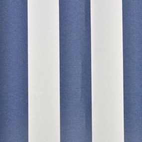 vidaXL Plachta na markýzu plátěná modro-bílá 4 x 3 m (bez rámu)