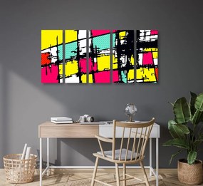 5-dílný obraz stylový pop-art