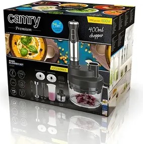 Camry CR 4623 černá / Kuchyňský robot / 1600 W / mísa 2 L / mixér 0,6
