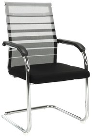 Zasedací židle, šedá/černá/stříbrná, Tempo Kondela ESIN