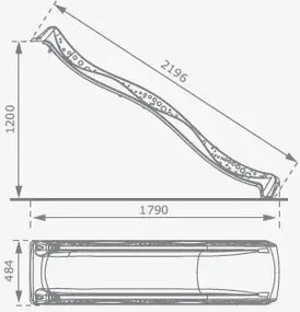 Smart4Play | Skluzavka s přípojkou na vodu červená 2,20 m | 11640063