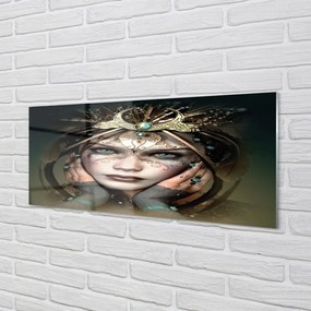 akrylový obraz Ženské modré oči 120x60 cm
