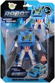 TEDDIES Transformer auto-robot modrý / Plast / 14 cm / od 5 let