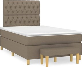 Box spring postel s matrací taupe 120x200 cm textil 3137385