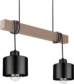 Závěsná Stropní Lampa Lustr Stropní Svítidlo Led E27 Dřevo Moderní Obývací Pokoj