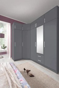 Šatní skříň Smart 200 cm Kašmír, kašmír/zrcadlo
