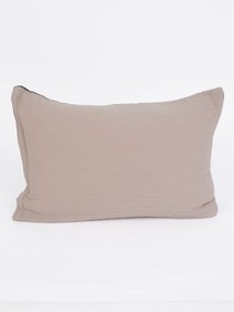 MK Lůžkoviny Mušelínový povlak na polštář 40 x 60 cm - Alexia Duo cappuccino/tmavě šedá