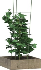 Opory pro zahradní rostliny se 4 kroužky 5 ks zelené 90 cm ocel 319375