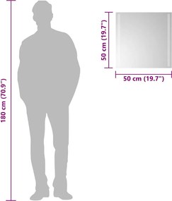 Koupelnové zrcadlo s LED osvětlením 50x50 cm 151739