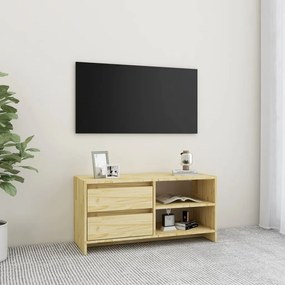 TV stolek 80 x 31 x 39 cm masivní borové dřevo - Default Title