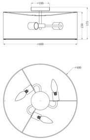 GLOBO THEO 15190D Stropní svítidlo