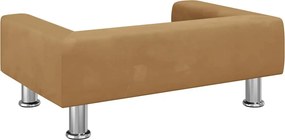 Pelíšek pro psy hnědý 70 x 45 x 26,5 cm samet 171923