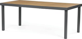 Zahradní stůl 190x90cm AZT-W1408 GREY, hliník, polywood, šedá