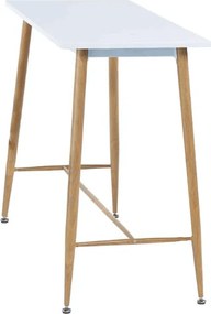 Tempo Kondela Barový stůl, bílá / buk, 110x50 cm, DORTON