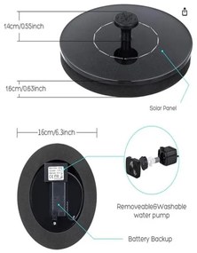 Solární fontána pro jezírko 150L h