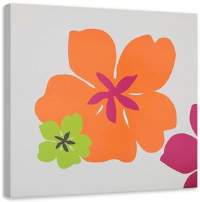 Obraz na plátně Barevné květiny - 30x30 cm