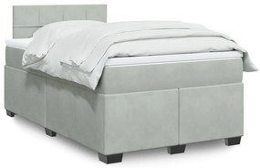 Box spring postel s matrací světle šedá 120 x 200 cm samet 3288582