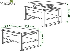 NUO dub sonoma, konferenční stolek