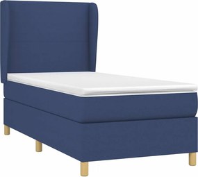 Box spring postel s matrací modrá 80x200 cm textil 3128323