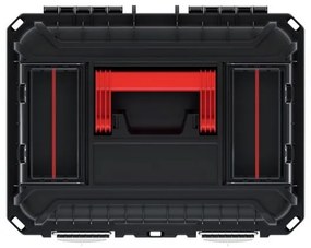 Kufr na nářadí s kovovými zámky 44,5 × 36 × 33,7 cm, vklad + přihrádky
