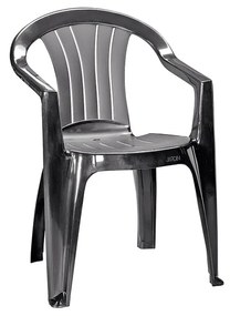 Tmavě šedá plastová zahradní židle Sicilia – Keter