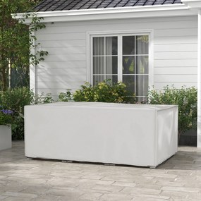 Ochranný kryt pro zahradní nábytek Zimní nepromokavý kryt Anti-UV plachta 600D Oxford 210 x 140 x 80 cm Šedá barva