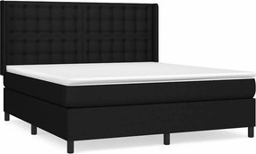 Box spring postel s matrací černá 160x200 cm textil 3131763