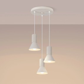 Sollux Lighting Závěsná lampa ESTRIA 3P béžová