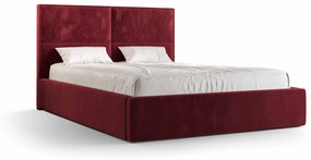 Manželská postel 140 cm Alfonso (bordó) (s roštem a úložným prostorem). 1046794