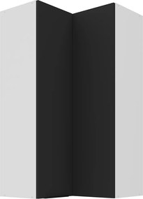 ARIA bc | horní kuchyňská skříňka 60x60 GN-108 2F (90°) rohová s policemi | EXTRA VYSOKÁ | 60x60 cm | bílá/černá