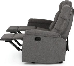 Sedací souprava, polohovací, šedá, látka, ASD-C5980 GREY2