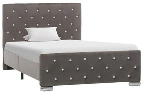 vidaXL Rám postele šedý samet 100 x 200 cm