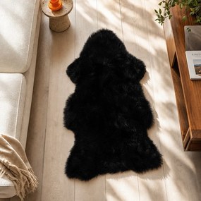 Černá ovčí kožešina Native Natural Sheep, 60 x 120 cm